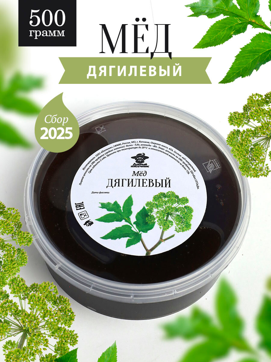 Дягилевый мед 500 г, натуральный, полезный подарок, к чаю