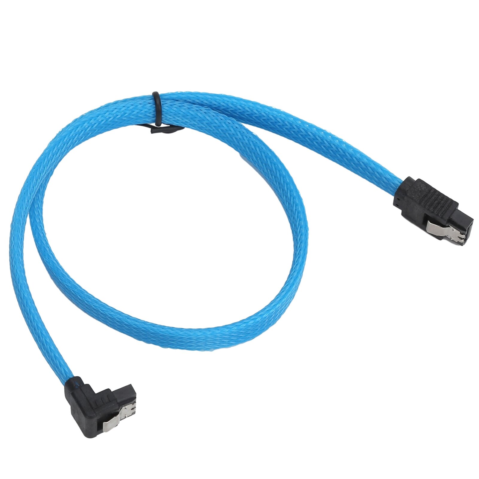 SATA Cable SATA3.0 SSD 8 -контактный передача данных 6 Гбит / с 7p с зажимами Clips Color Net Wire Accessoriesblue (головка локтя)