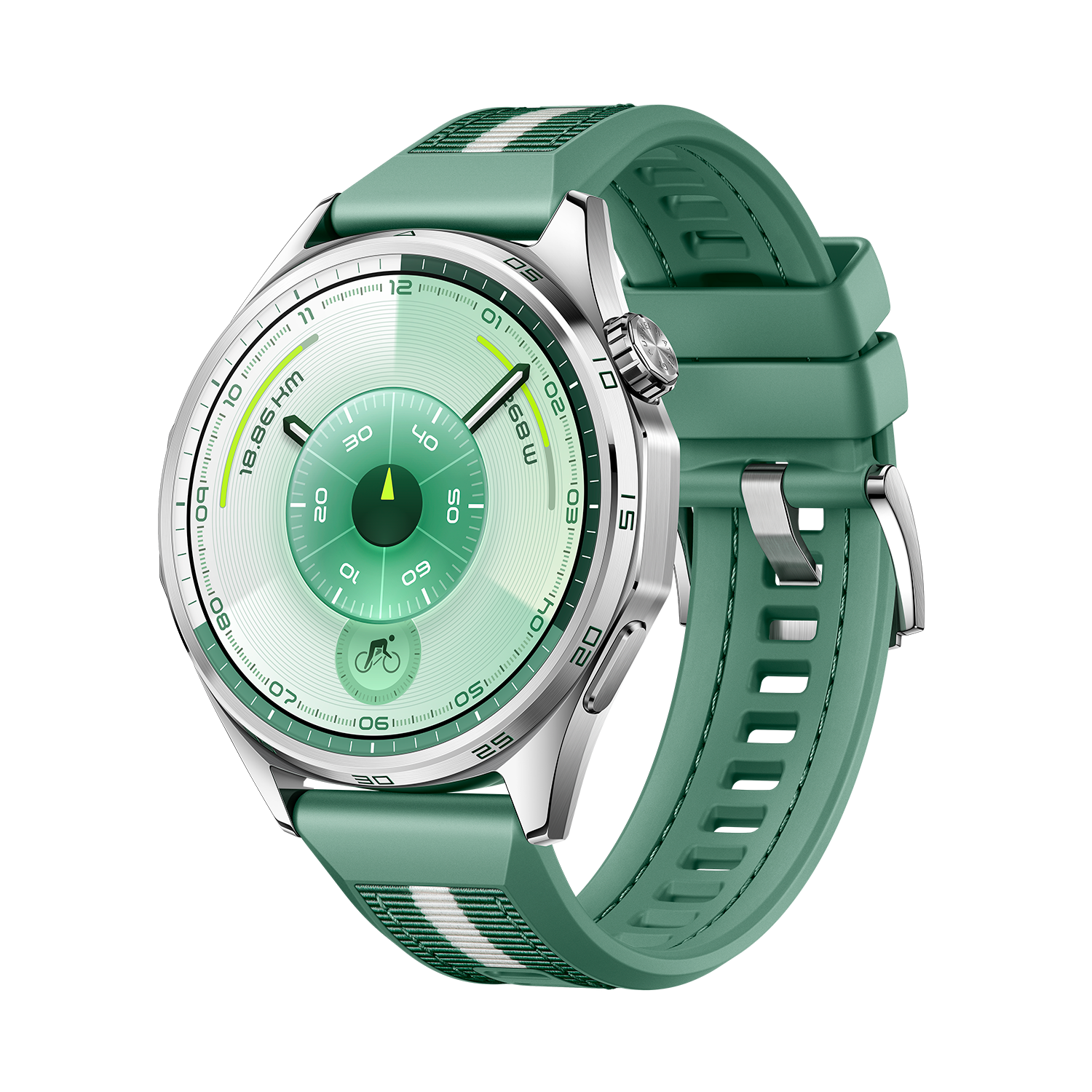 Смарт-часы HUAWEI Watch GT 6 46 мм, зеленый плетеный ремешок (55020FWD)