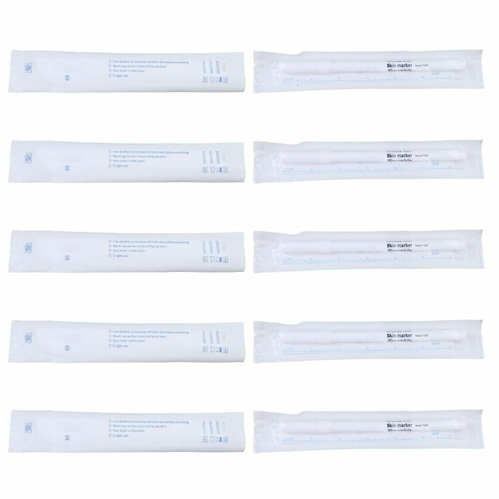 10x Белый хирургический маркер для кожи водостойкий карандаш для бровей