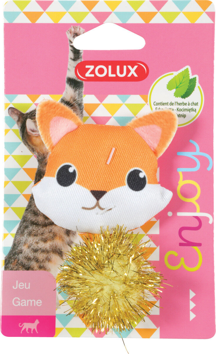 ZOLUX, Игрушка для кошек с кошачьей мятой "Хитрый лисенок" (580723), 8 см