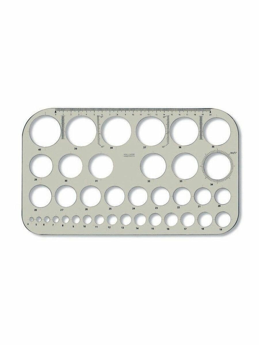 Koh-I-Noor Шаблон диаметров 165х282 мм