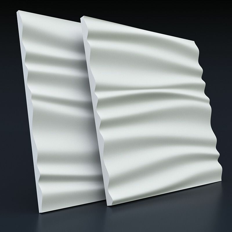 3D гипсовая панель Weissenberg "Волна Двойная Мягкая", 50*50см