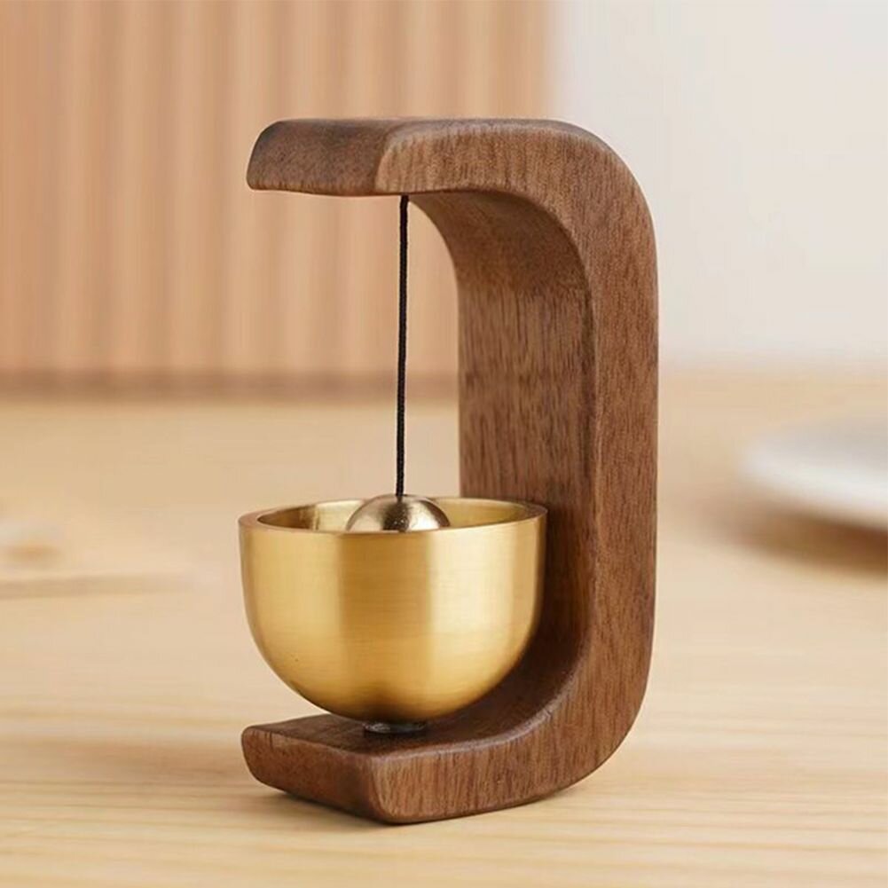 Деревянный дверной колокольчик с магнитным креплением, японский стиль, мелодичный звон, интерьерное украшение для дома и офиса