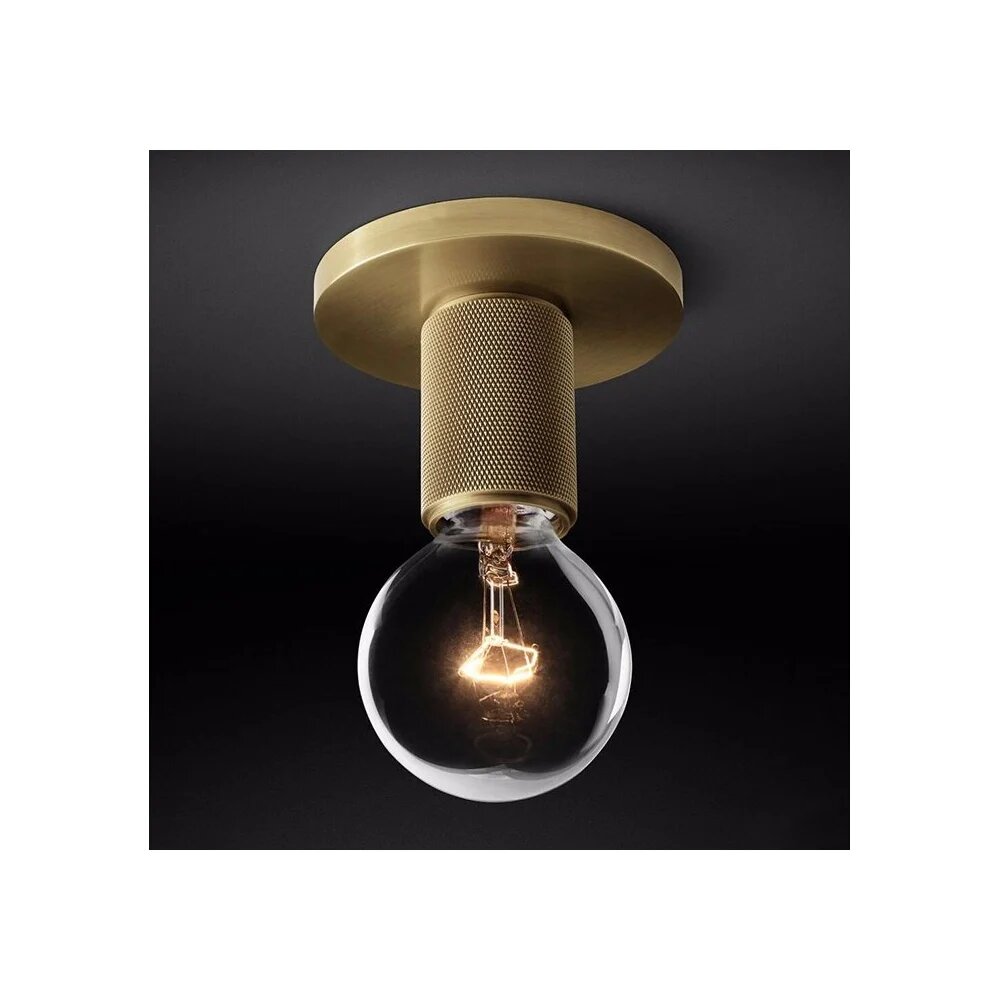 IMPERIUMLOFT Потолочный светильник RH Utilitaire Socket Flushmount Brass 123677-22