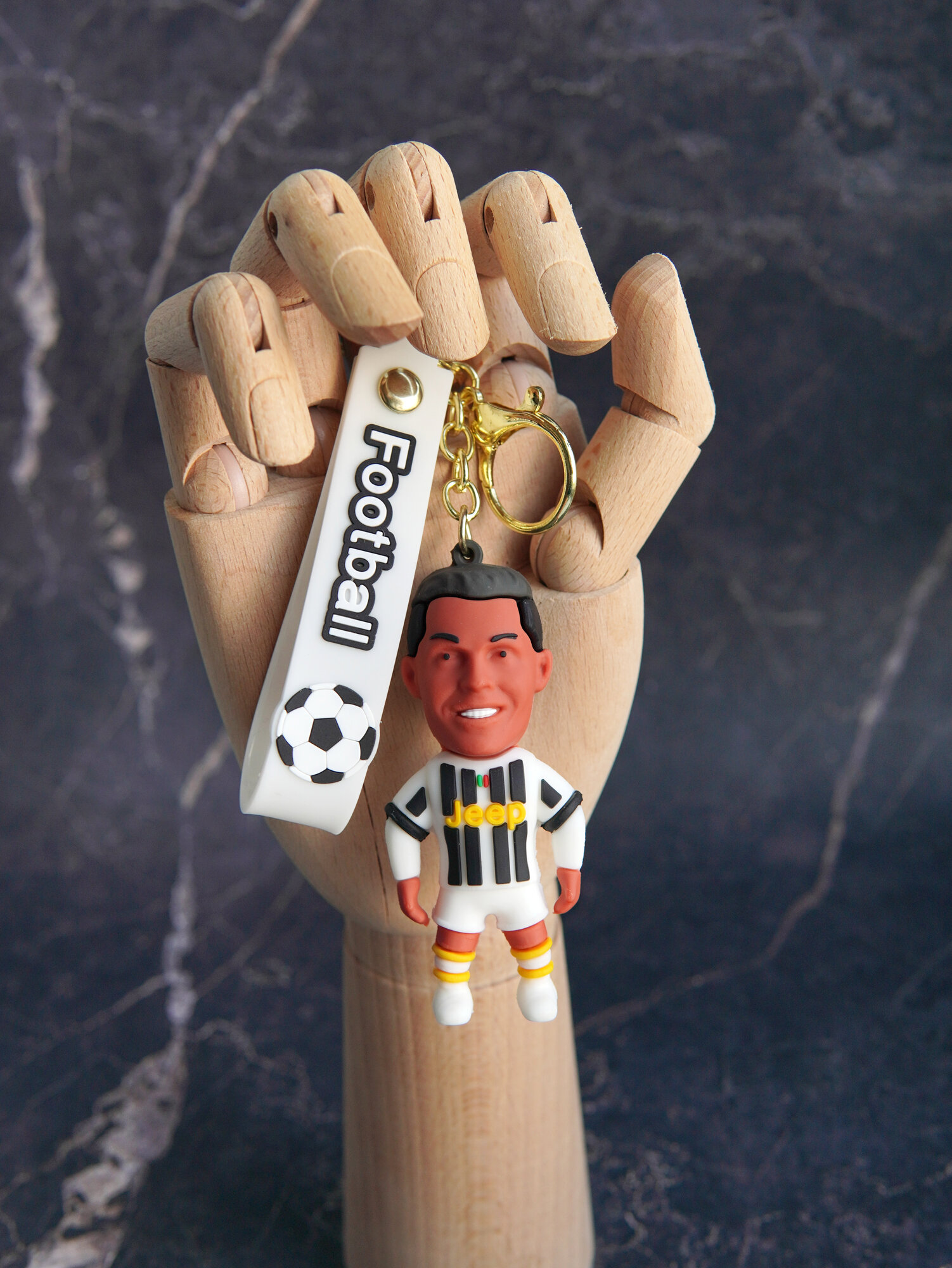 Брелок футболист Криштиану Роналду, 8,7 см | CR7 | Легенда футбола | Подарок фанату | Футболисты | Panda_Print