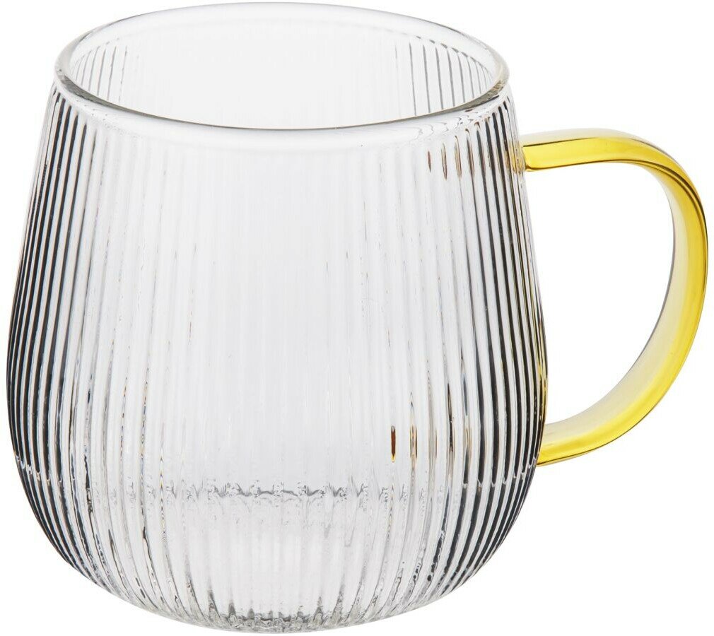 Кружка стеклянная для чая и кофе PERFECTO LINEA Aria Golden 400 мл (30-004001)