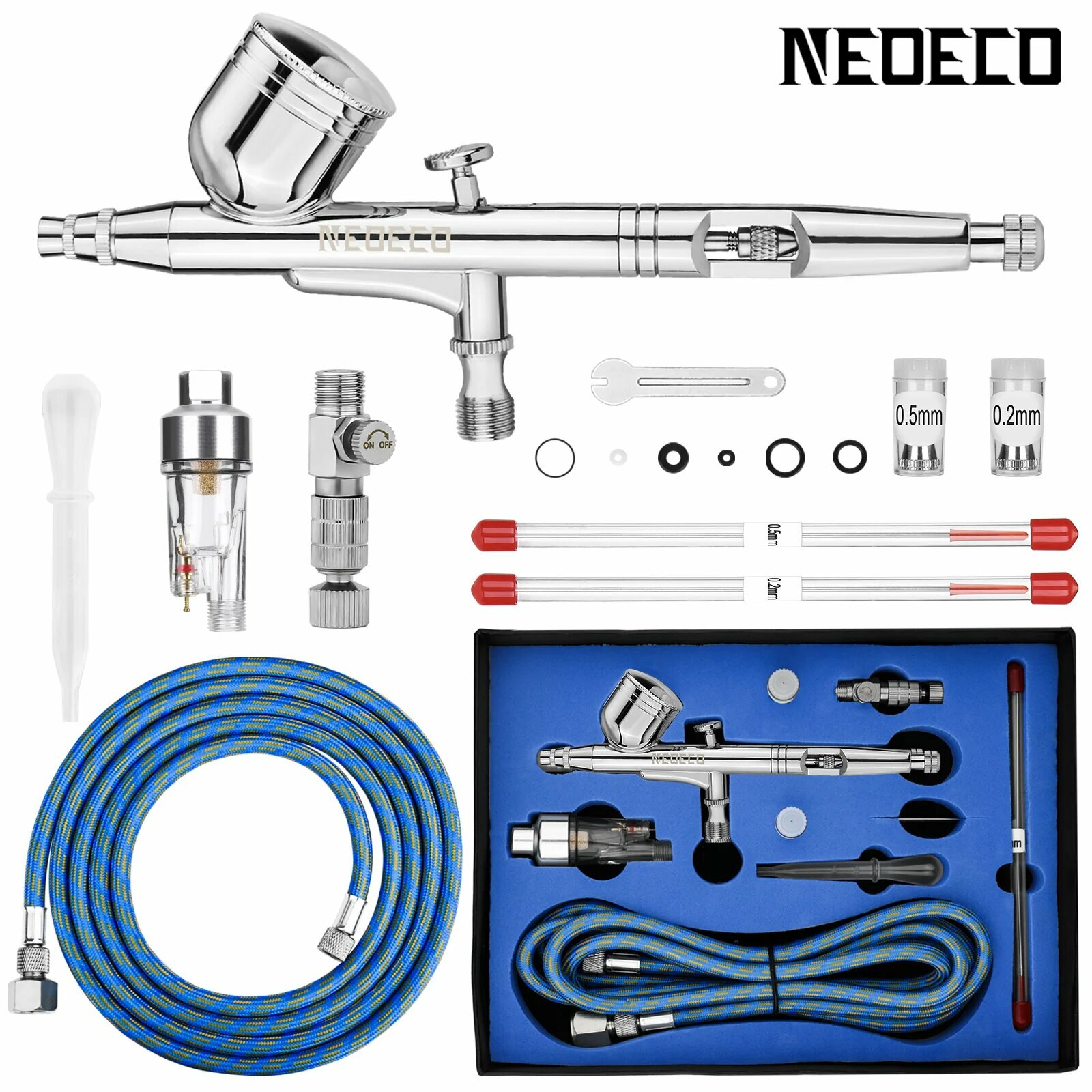 NEOECO Прецизионный аэрограф двойного действия NCT-130TKSS1