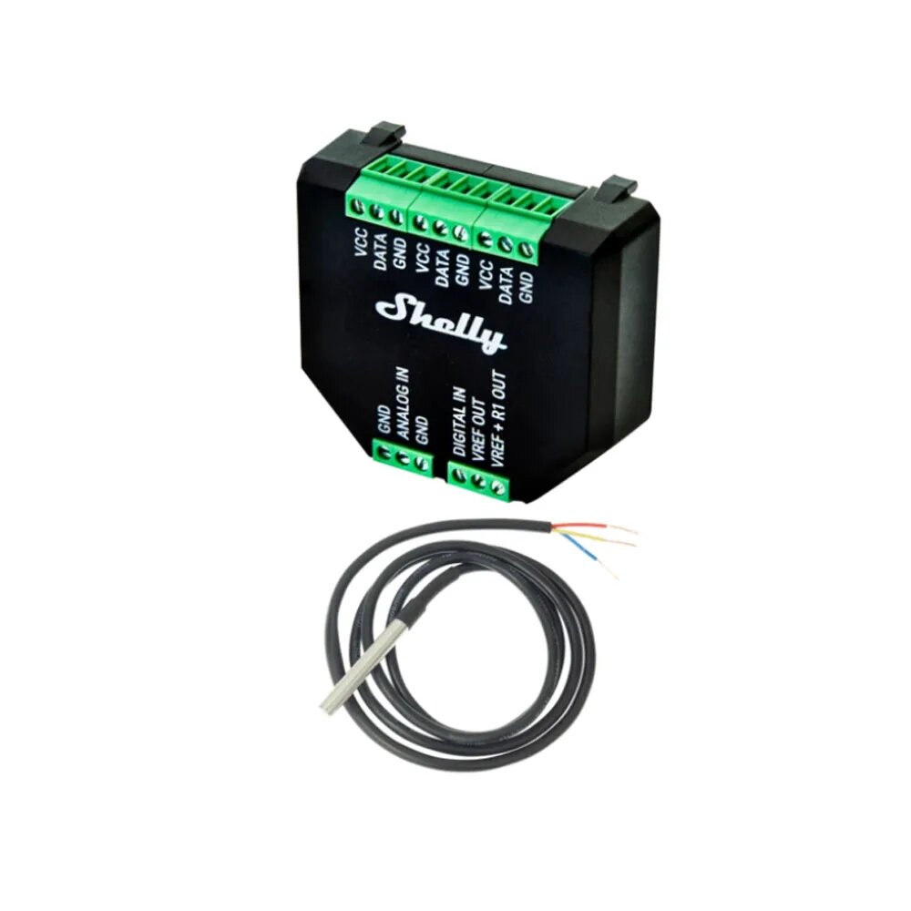 Shelly Plus Addon для измерения температуры и влажности DS18B20x1