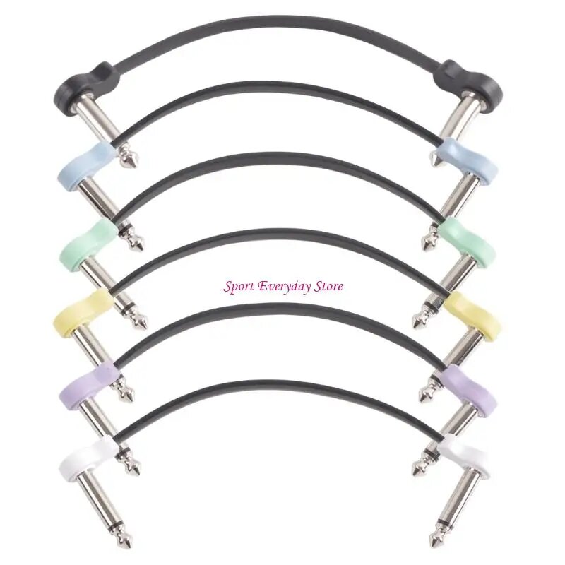 Guitar Effect Pedal Patches Cable Cord, 6 Flat Color 16cm