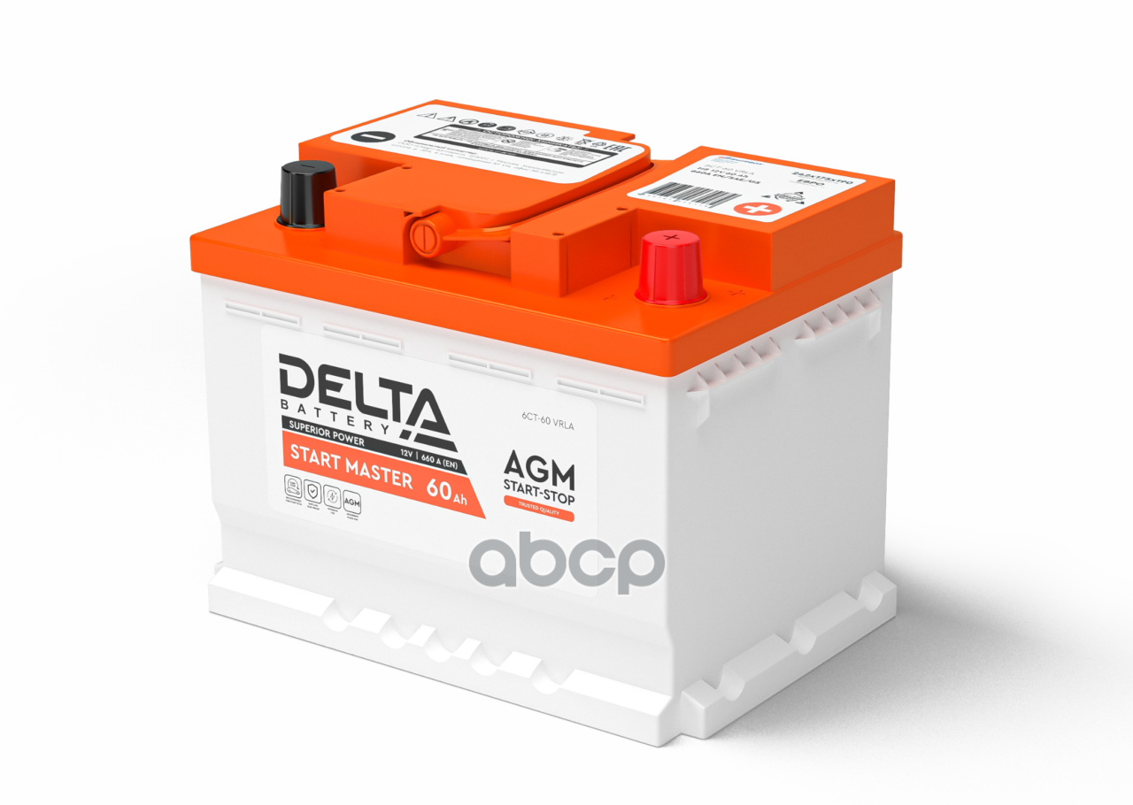 Аккумуляторная батарея! 60Ah 660A +справа 242x175x190 AGM DELTA battery арт. 3401010420004