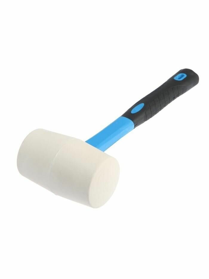 Киянка резиновая тундра, фиберглассовая рукоятка, 450 г