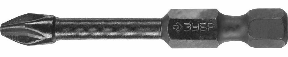 Ударные биты ЗУБР PH2, 2 шт, 50 мм, профессиональные 26021-2-50-S2