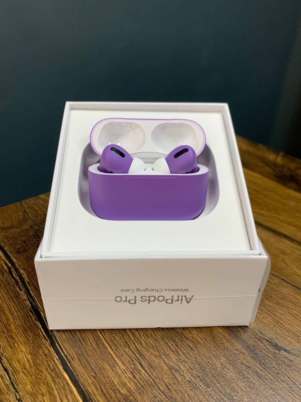 Наушники AirPods Pro 2 Color Type-C (2023) Сине-Сиреневый матовый (Ral_4005)