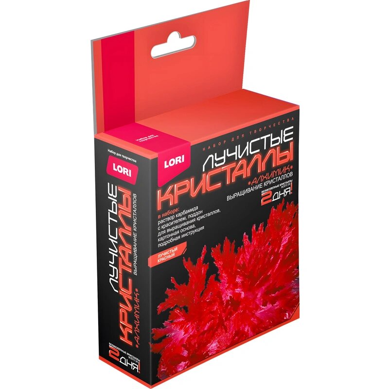 Набор для опытов Лучистые кристаллы Красный кристалл, Лк-001