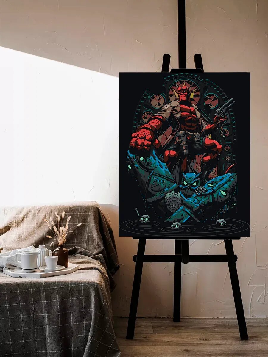 Картина по номерам Хеллбой Comics DC Hellboy Супергерой