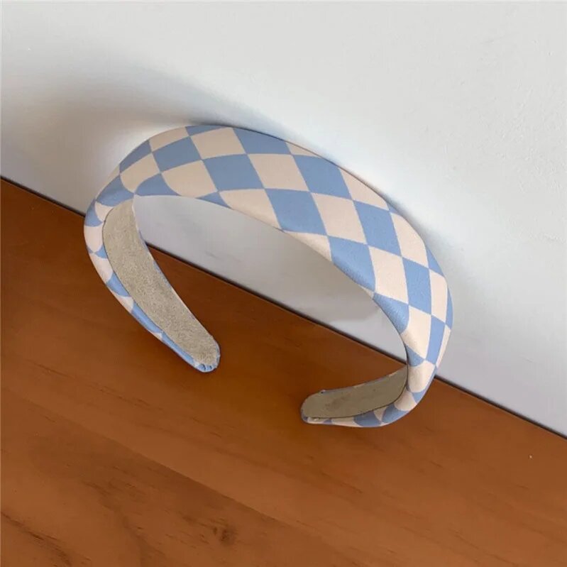 SWINATE Винтажный широкий тканевый ободок для волос Голубой, blue