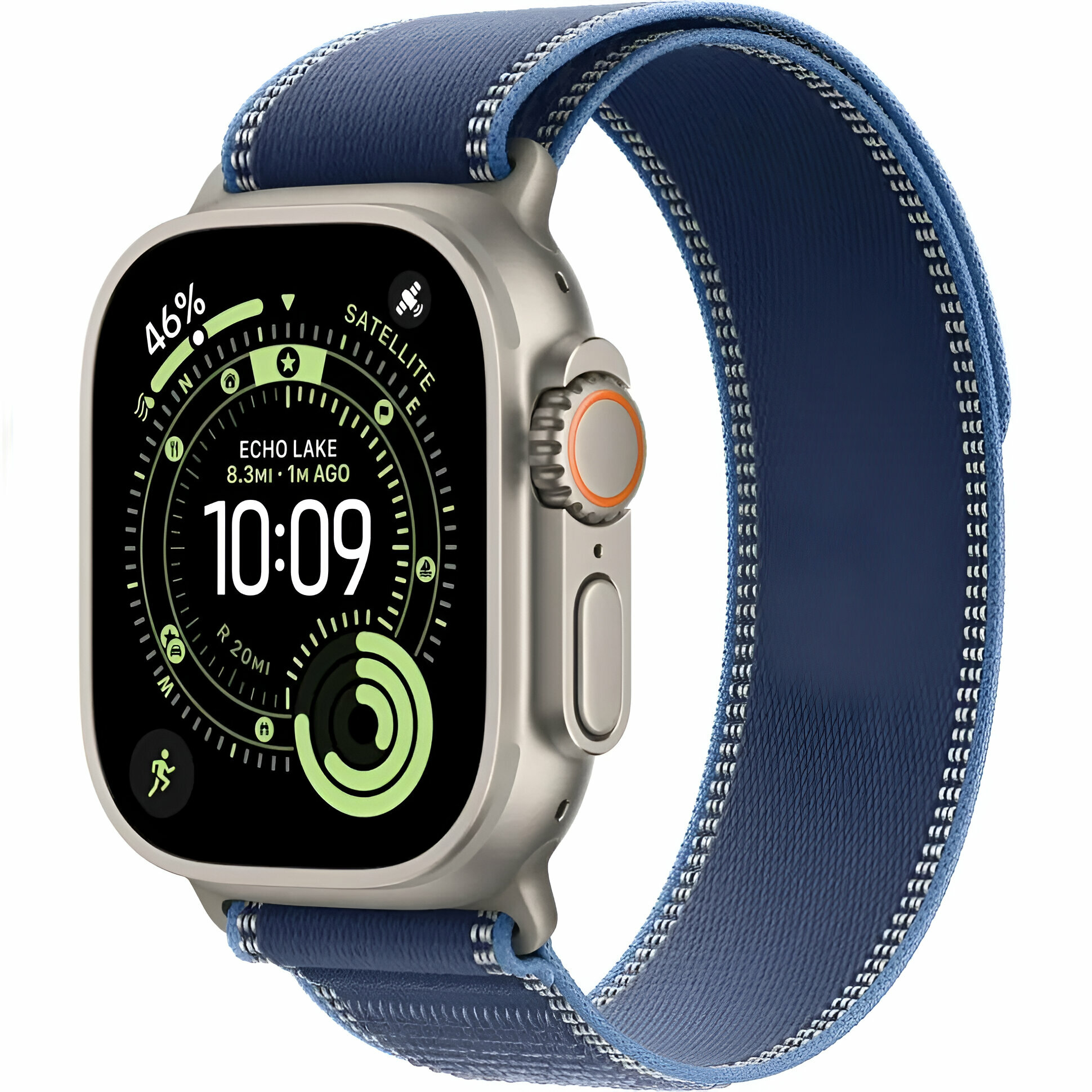 Умные часы Apple Watch Ultra 3 (2025) 49mm, Natural Titanium Case, Blue Trail Loop, M/L