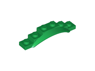 Vehicle, Mudguard 1 1/2 x 6 x 1 with Arch, 62361 Green U