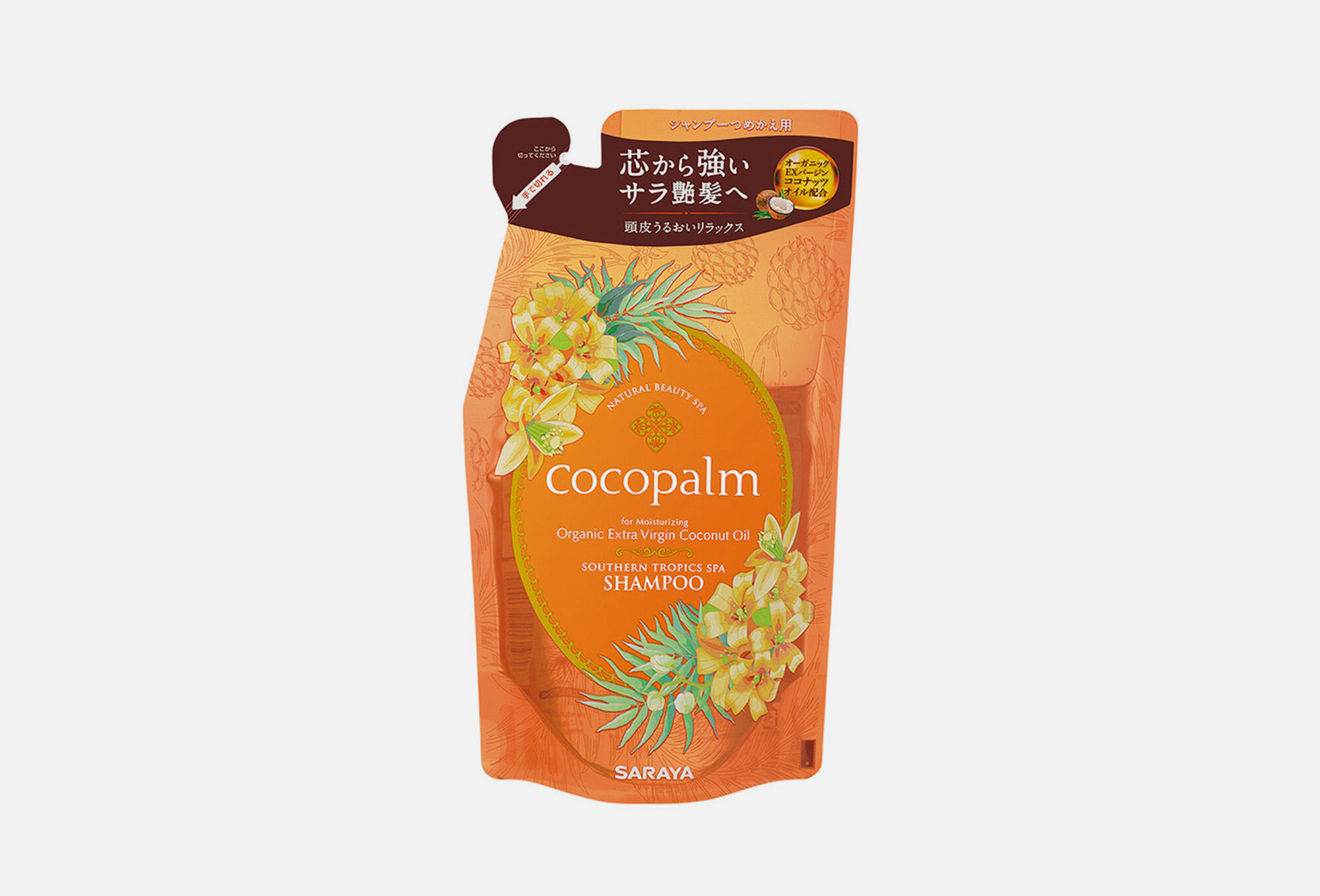 Спа-Шампунь для оздоровления волос и кожи головы COCOPALM Южный тропик, сменный блок 380 мл
