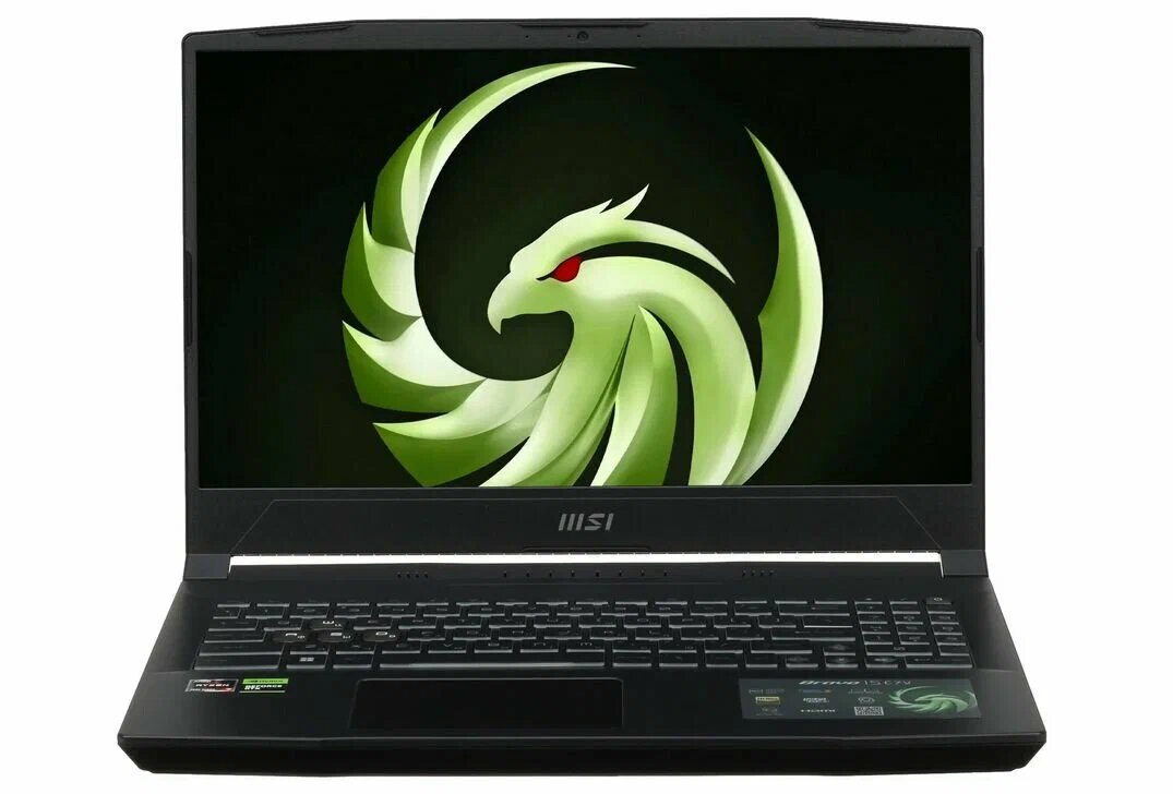 15,6" Ноутбук MSI Bravo 15 C7VE-227RU (9S7-158N11-227) черный - 1920x1080, IPS, AMD Ryzen 7 7735HS, ядра: 8 x 3,2 ГГц, 8 ГБ, SSD 512 ГБ, NVIDIA GeForce RTX 4050 для ноутбуков (6 ГБ)