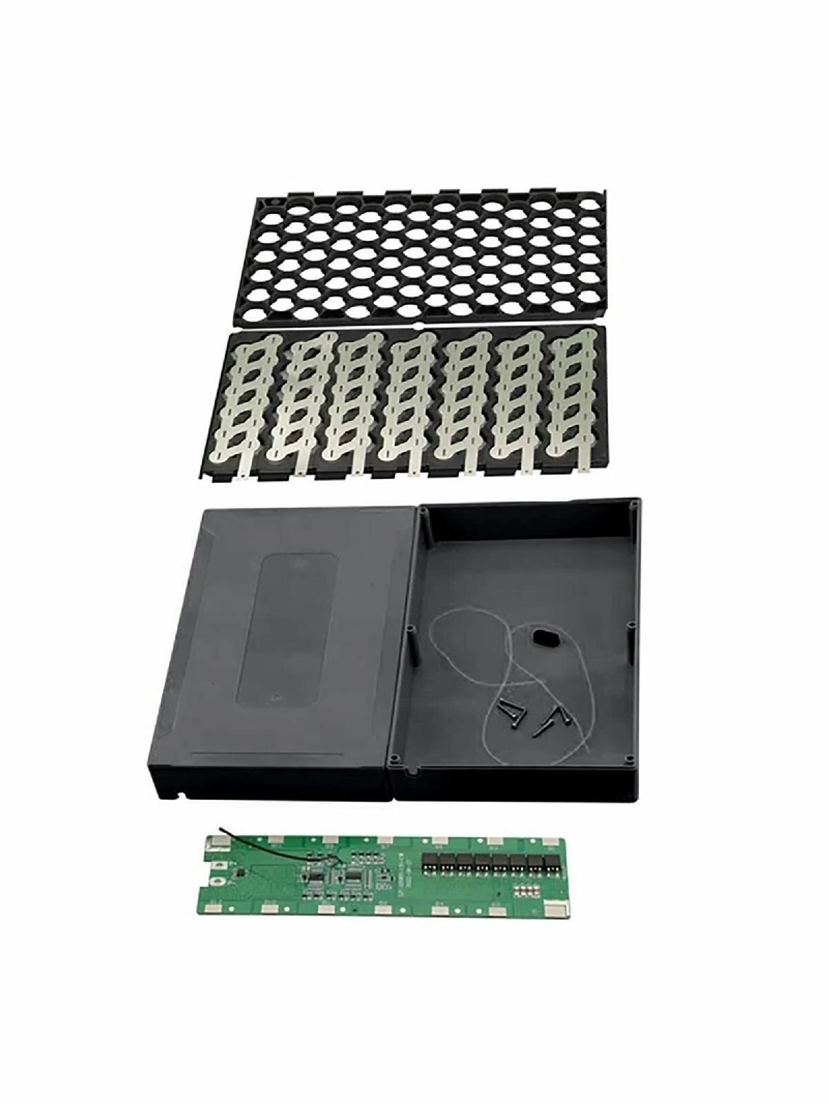 1 комплект литиевых аккумуляторов емкостью 48V12AH в пластиковом корпусе-черный-с платой