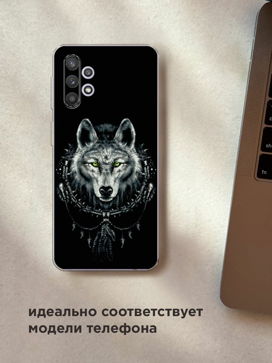 Чехол на Samsung Galaxy A32 / Самсунг Галакси А32 с принтом "Волк оберег" — фото 1