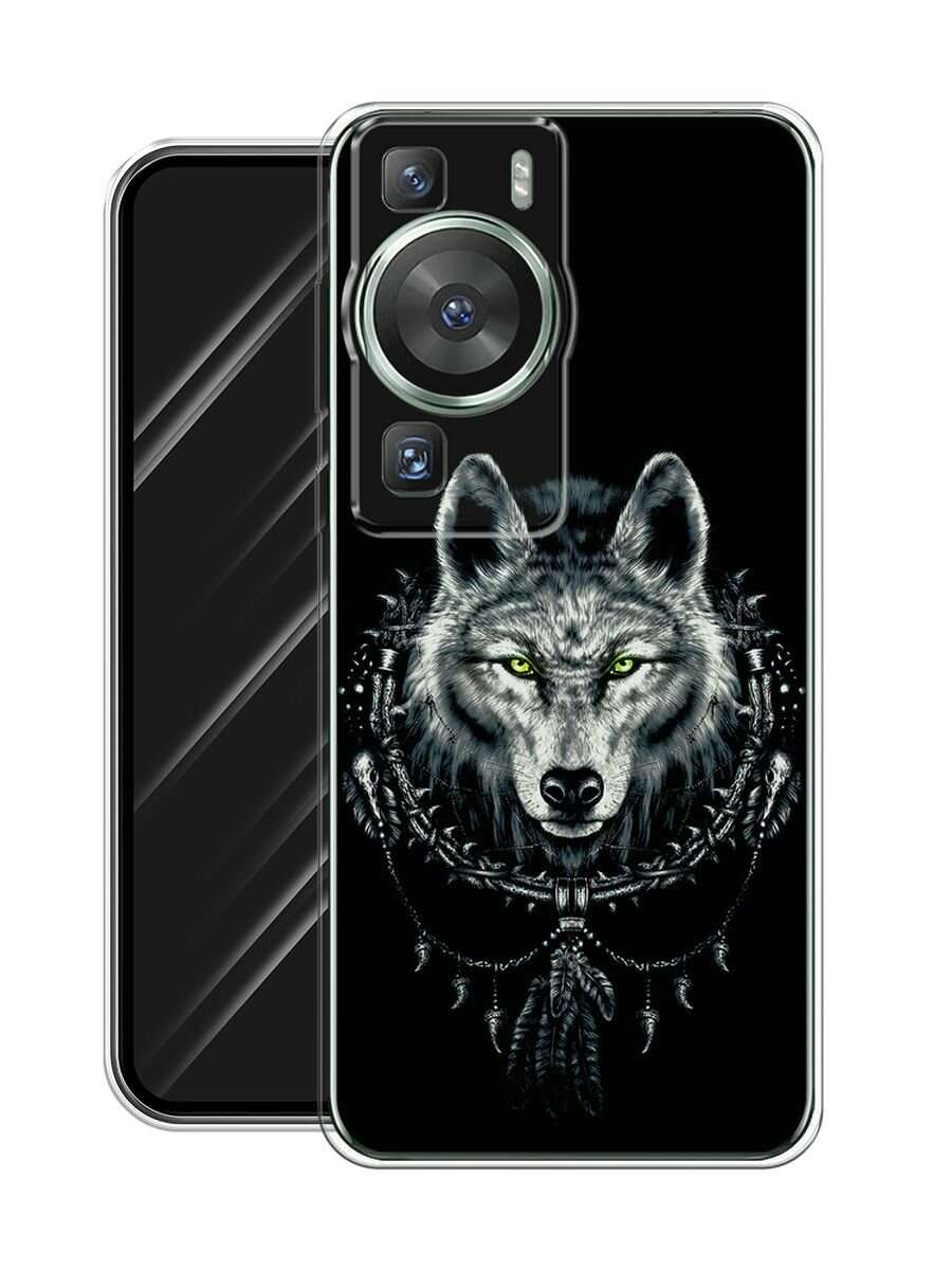 Чехол на Huawei P60/P60 Pro / Хуавей P60/P60 Про с принтом "Волк оберег" — фото 1
