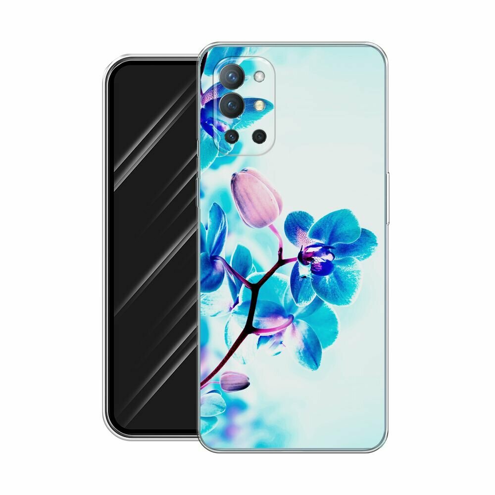 Чехол на OnePlus 9R / ВанПлас 9R с принтом "Голубая орхидея" — фото 1