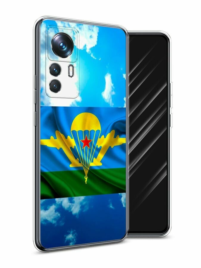 Чехол на Xiaomi 12T Pro / Сяоми 12T Про с принтом "ВДВ флаг в небесах"