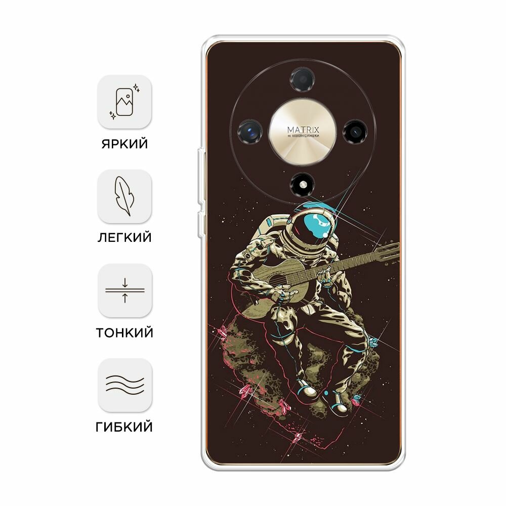 Чехол на Honor X9b / Хонор X9B с принтом "Космонавт гитарист" — фото 1