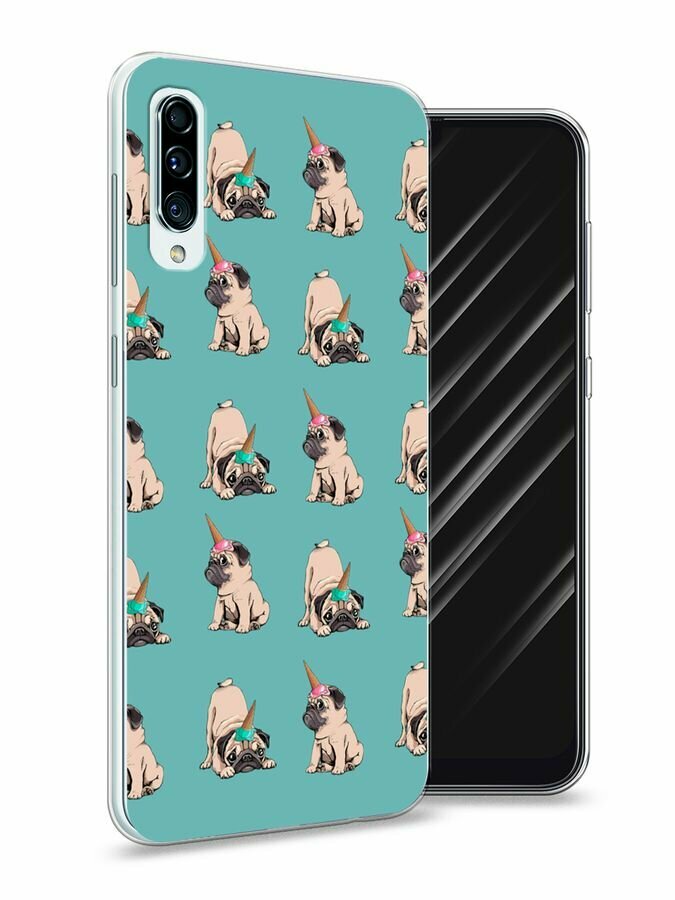 Чехол на Samsung Galaxy A50/A30s / Самсунг Галакси A50/A30s с принтом сладкие мопсы