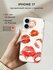 Силиконовый чехол на Apple iPhone 17 / Айфон 17 с принтом Следы помады