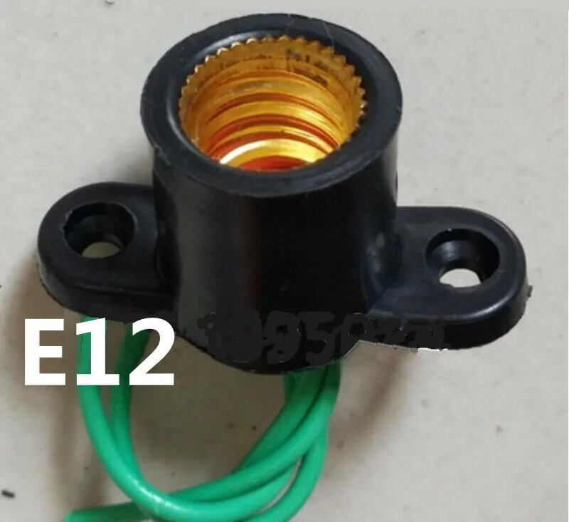 Цоколь лампы E12 металлический