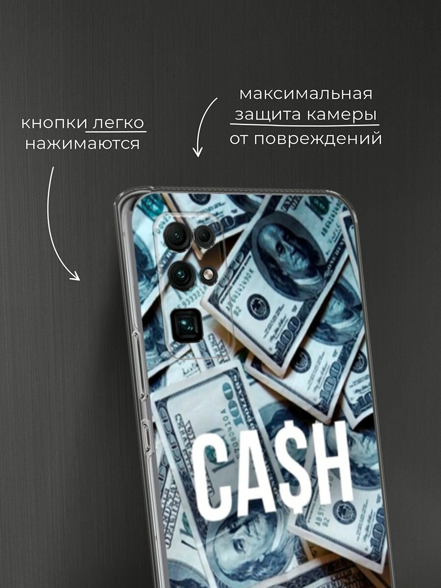 Силиконовый чехол на Honor 30 / Хонор 30 с принтом "Cash" — фото 1