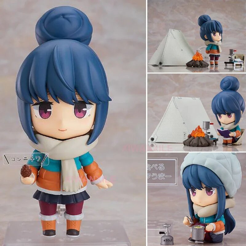 # 981-DX Yuru Camp Rin Shima Аниме Девушка Фигурка Max Factory Laid-Back Camp Yuru Camp Фигурка Коллекционная модель игрушки в подарок 10 см, 981-DX With Box, Унисекс