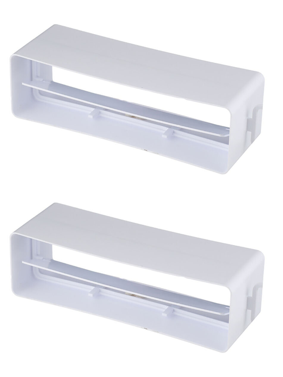 Соединитель прямой пластиковый для плоских воздуховодов 60х204 мм с обратным клапаном (2 шт.)