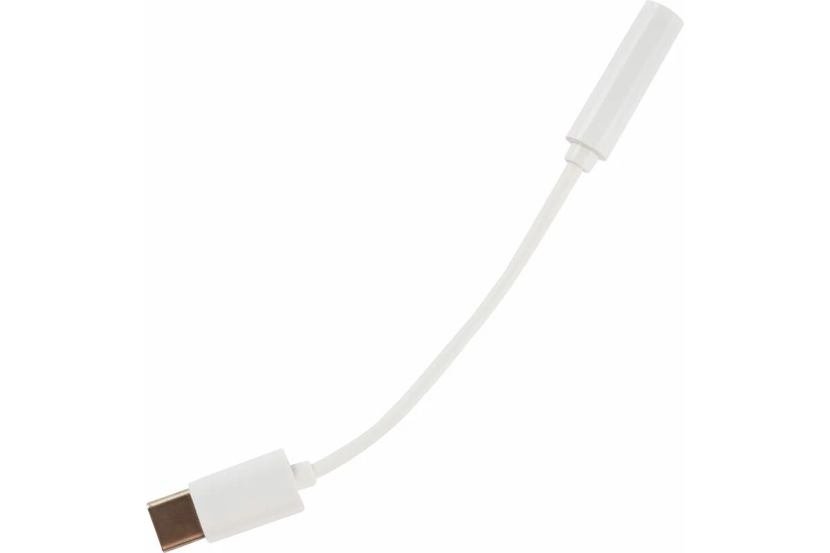Офисмаг Mb mObility USB-C на 3.5 мм аудио переходник для наушников белый Type-C к 3.5 мм
