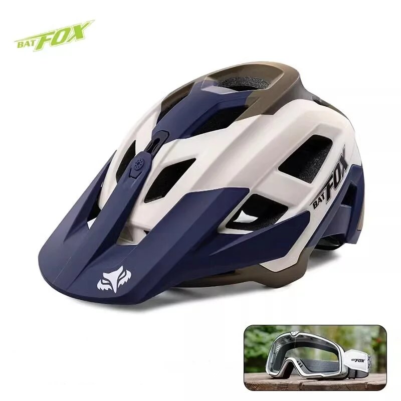 BATFOX МА066 Велосипедный шлем М/L L58-62CM, 243-green blue