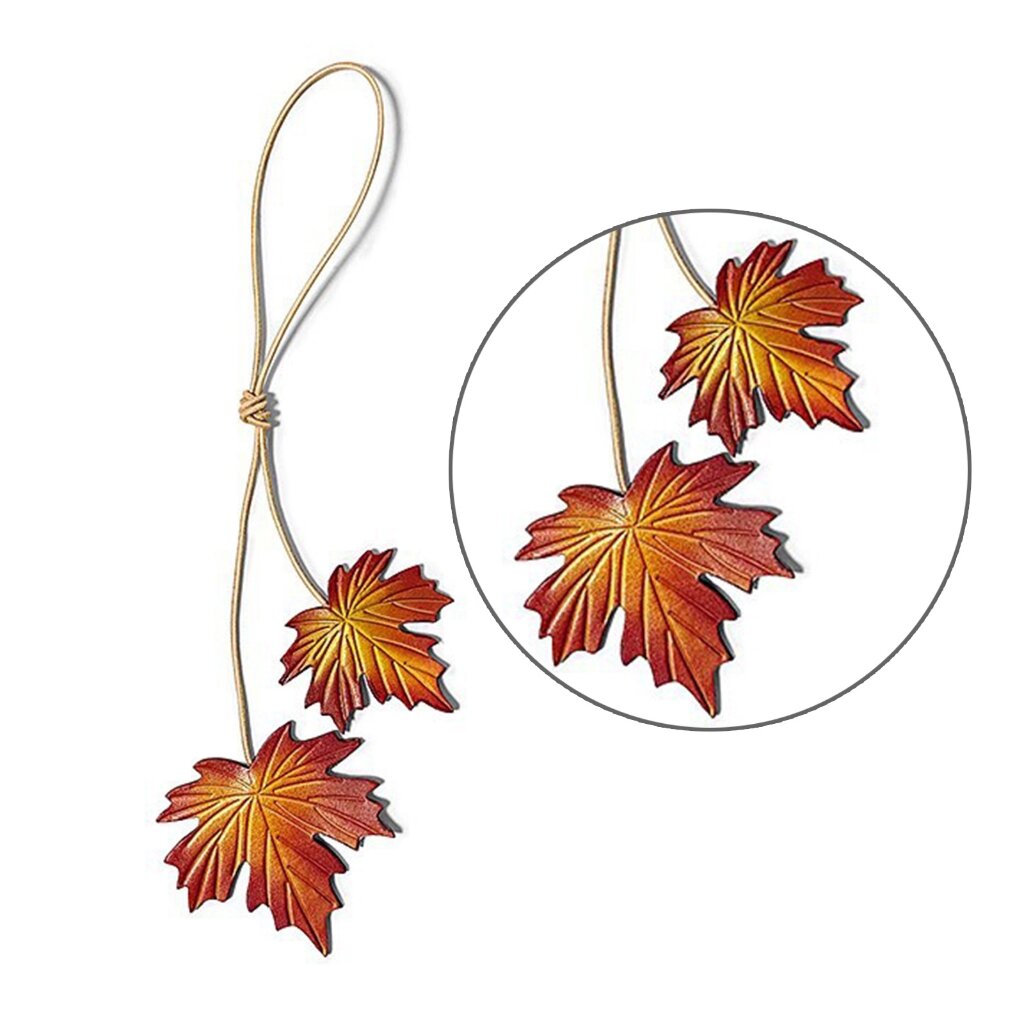 Смешные подвески для автомобиля - кожаные украшения в виде кленовых листьев