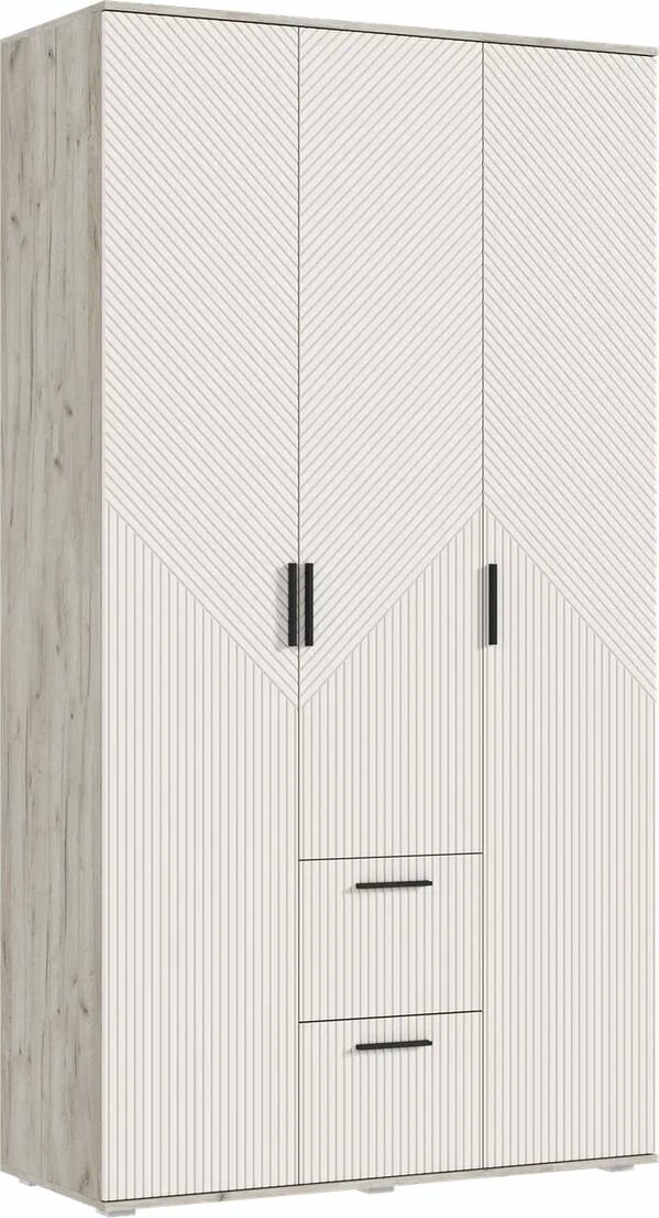 Сильвия Шкаф 3-х ств.(1200) Кашемир, Дуб Дуб Крафт серый