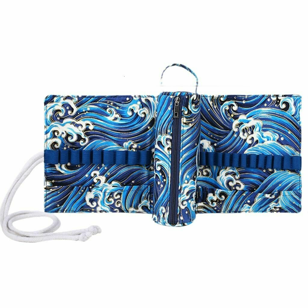 Чехол для вязальных спиц и крючков, - Волны в национальном стиле
