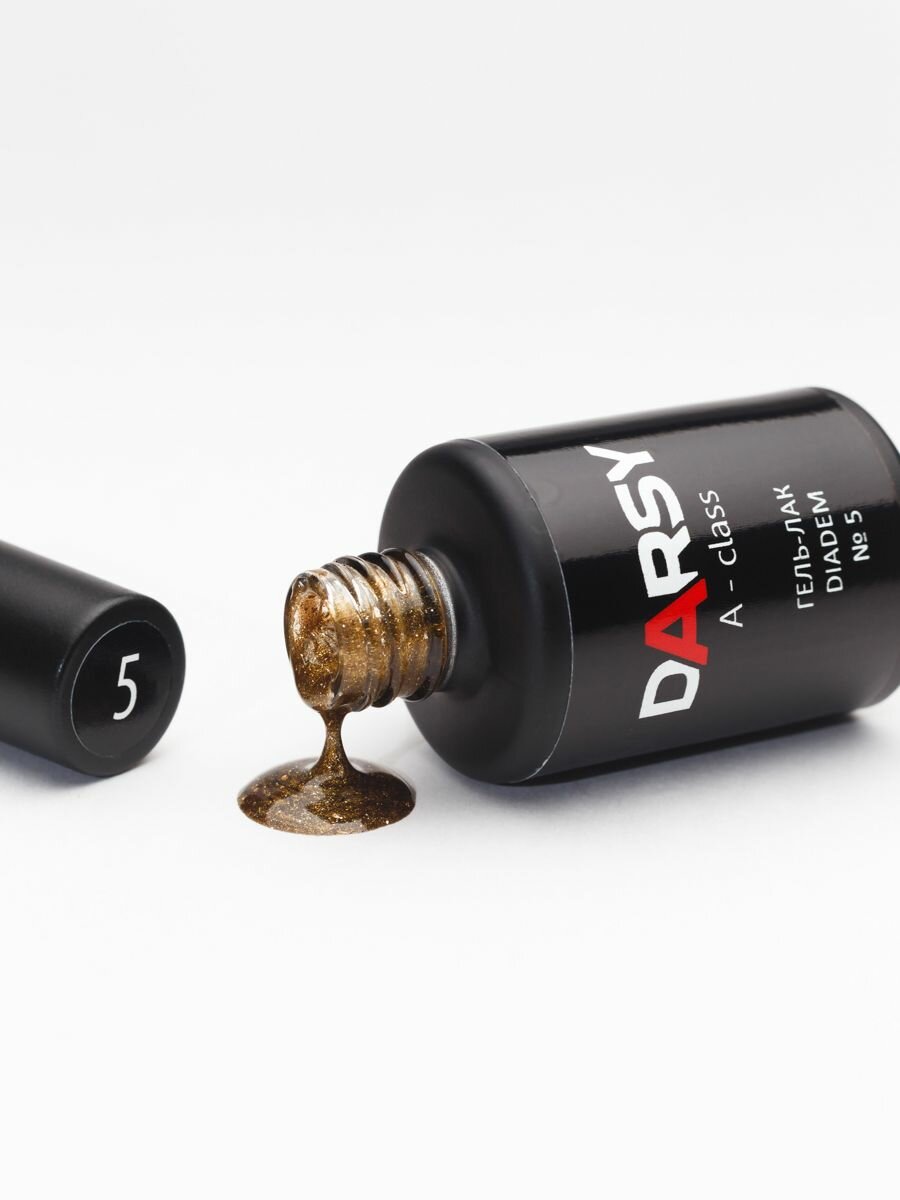 Гель-лак горчичный перламутровый Diadem №5, 8 мл