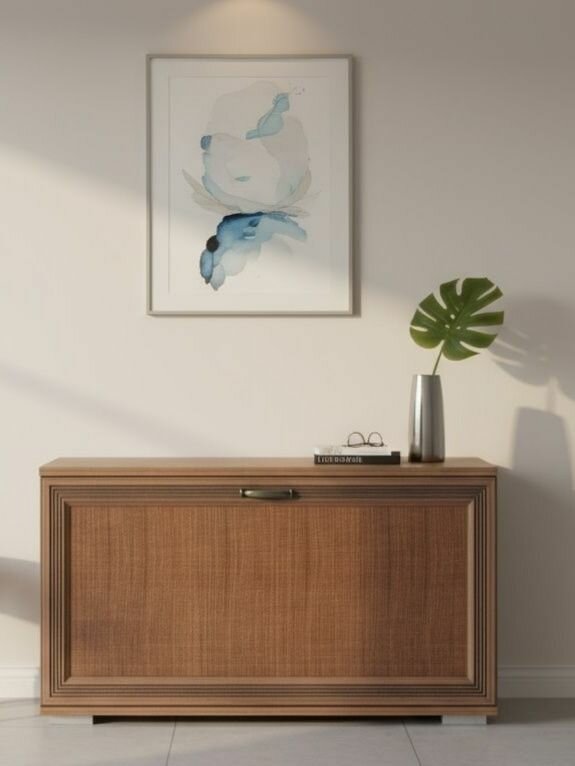 Тумба для обуви ARNIKA, ЛДСП, орех, с ящиками, роликовые направляющие, 89,8х50х33,3см