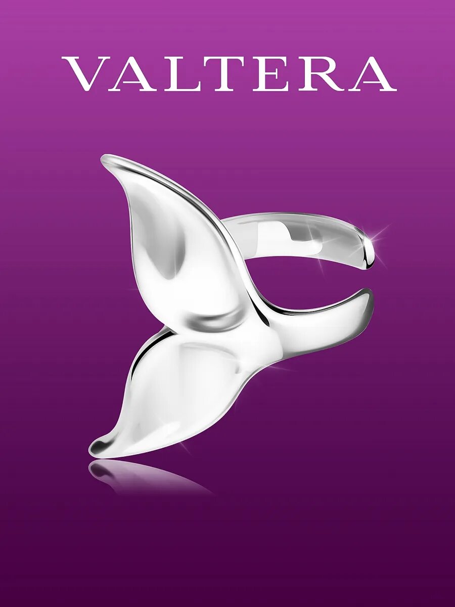 Серьги каффы, серебро, 925 проба, родирование