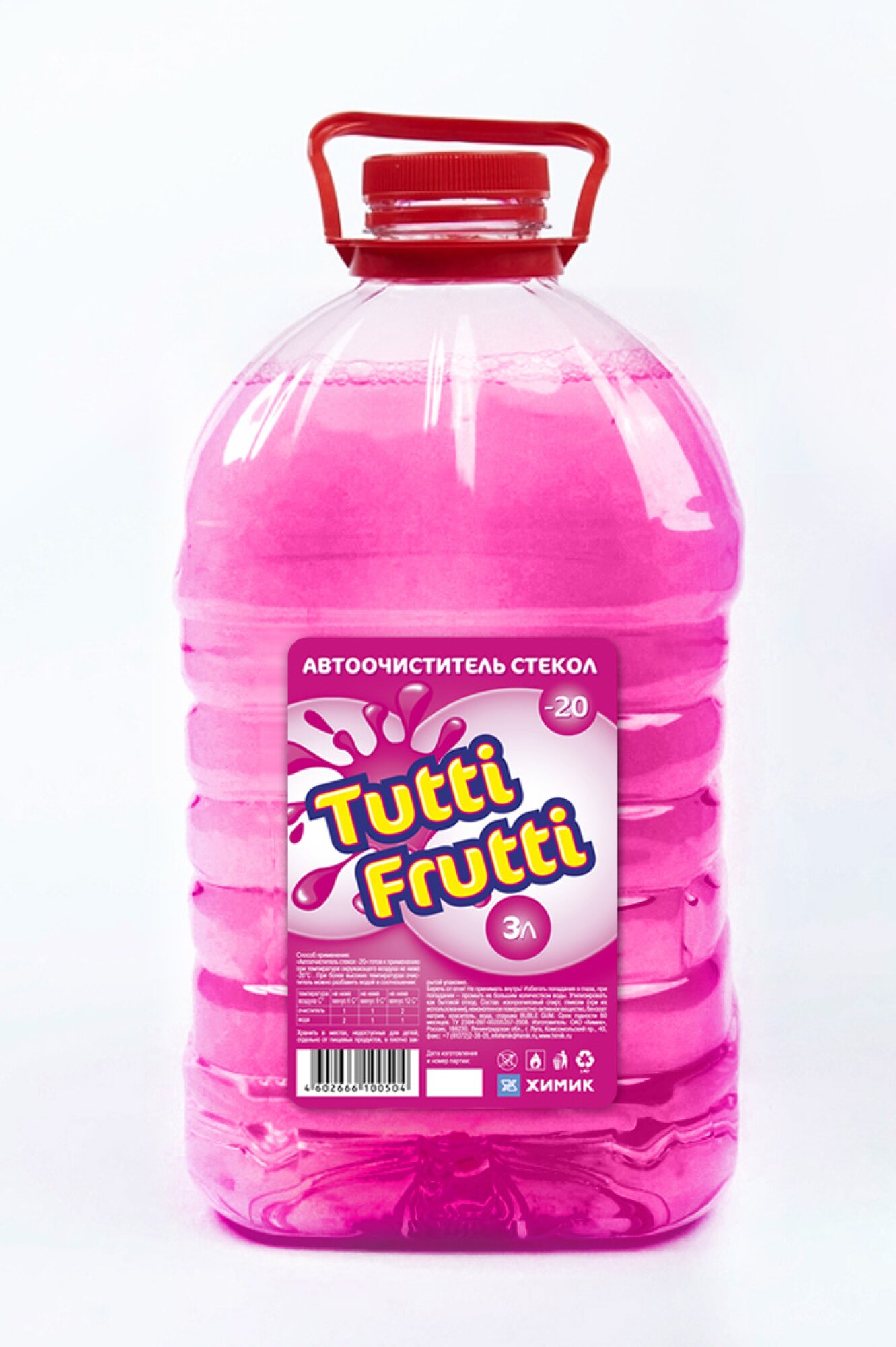 Автоочиститель стекол TUTTI FRUTTI -20C, зимний, 3 л, арт.66100504