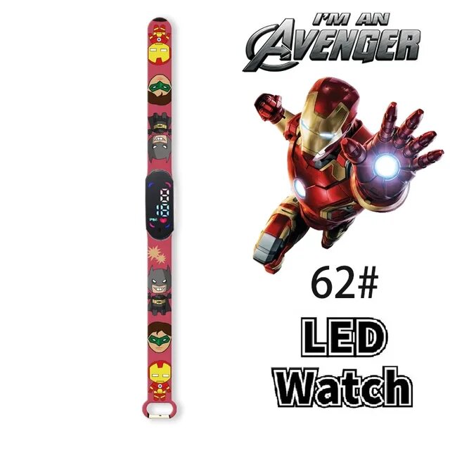 Браслет с изображением Микки и Минни Маус из мультфильма «Холодное сердце» с Дональдом Даком и светодиодными сенсорными часами для детей и школьников, спортивные электронные часы с мультяшным принтом, подарочная игрушка