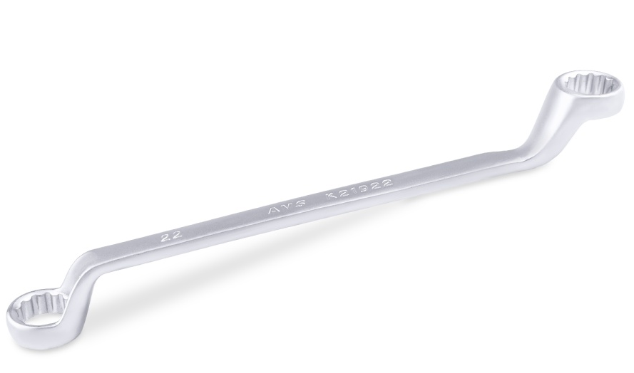 Ключ гаечный накидной изогнутый (19х22 мм) avs k21922