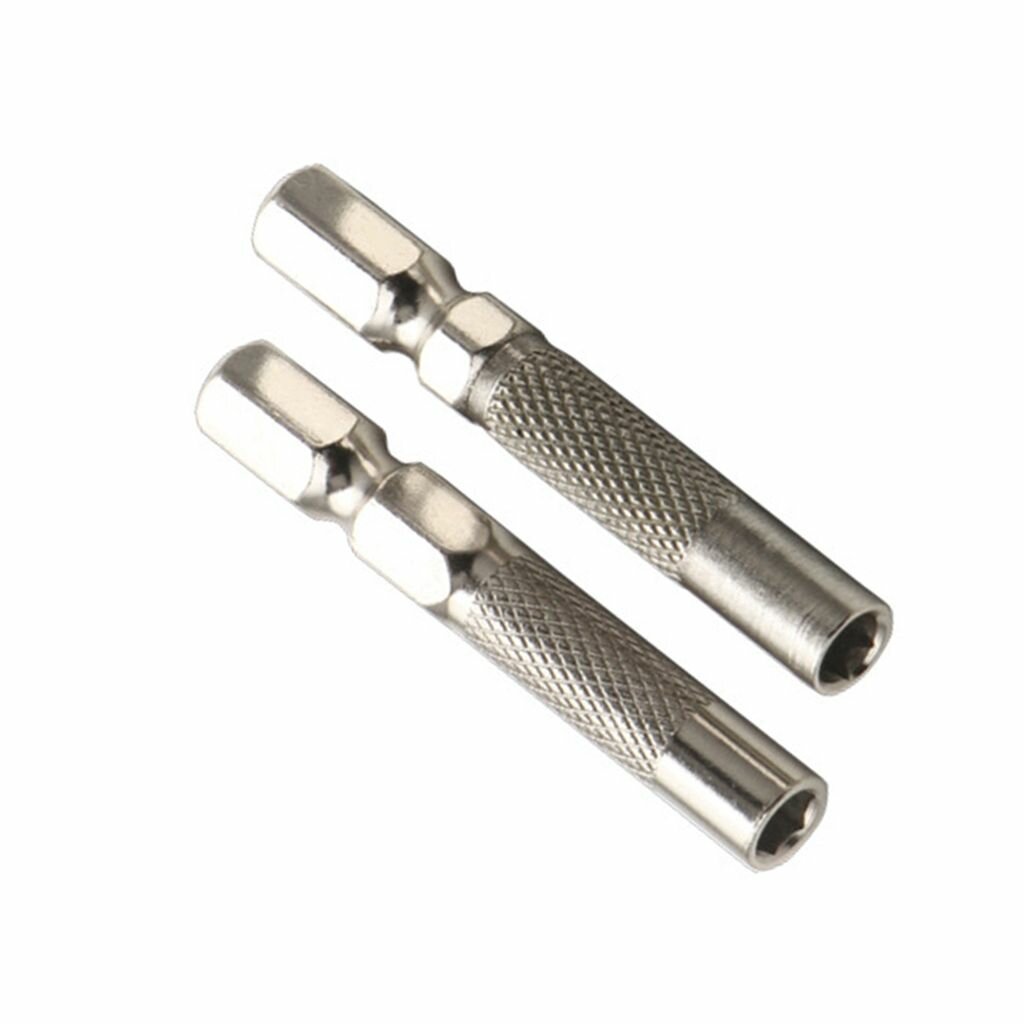 Магнитный переходник для розеток из 2 предметов, 6,35 мм - 4 мм, 1/4-дюймовая отвертка