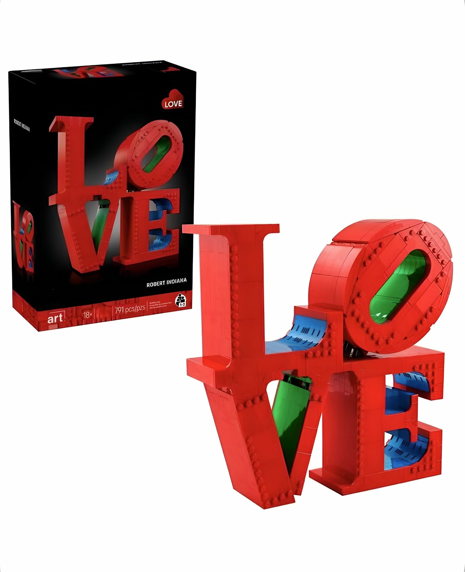 Конструктор 1314 "Скульптура LOVE" art 791 деталь (подарок для любимых)